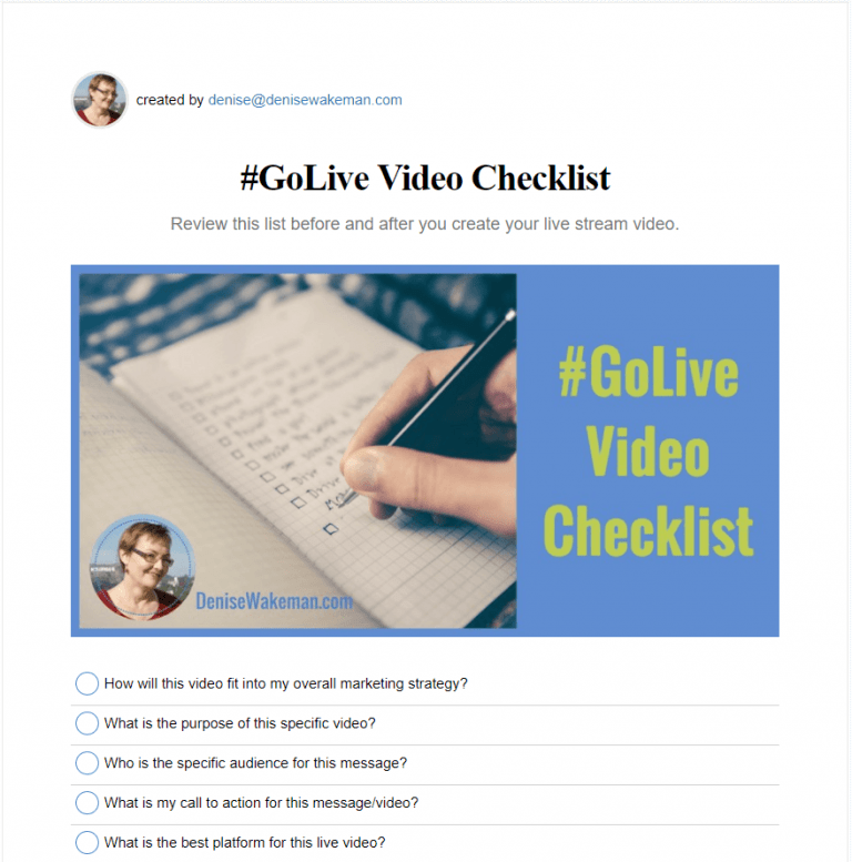 How to Win More Attention with this Awesome Live Video Checklist
